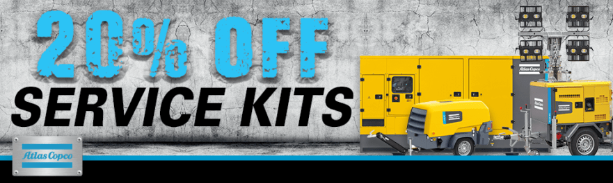 Save 20% off ALL Atlas Copco Service Kits